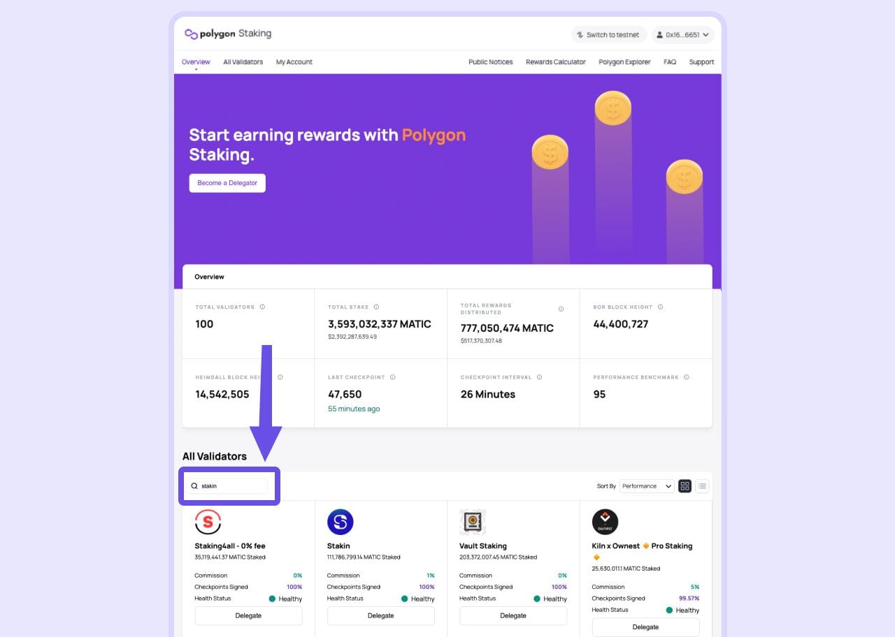 How to Stake Polygon (MATIC) with MetaMask and Polygon Portal?