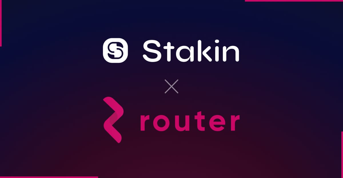 Stakin to operate on Router Nitro Mainnet